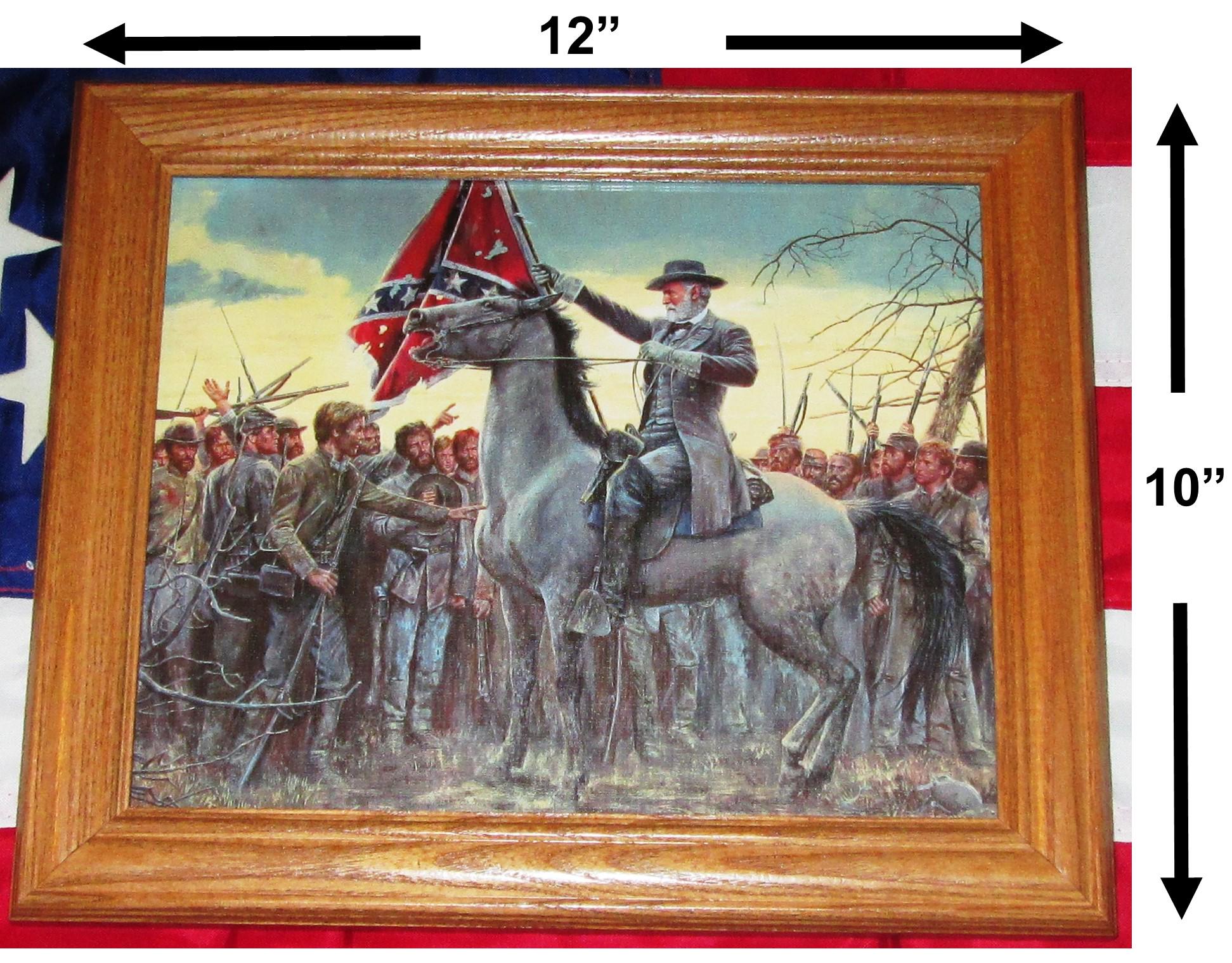 American Civil War Print. General Robert E Lee, the Last Rally at ...