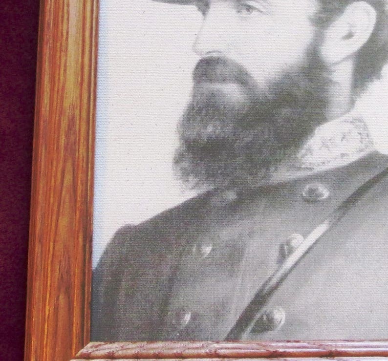Civil War Art Portrait of Confederate General Stonewall - Etsy