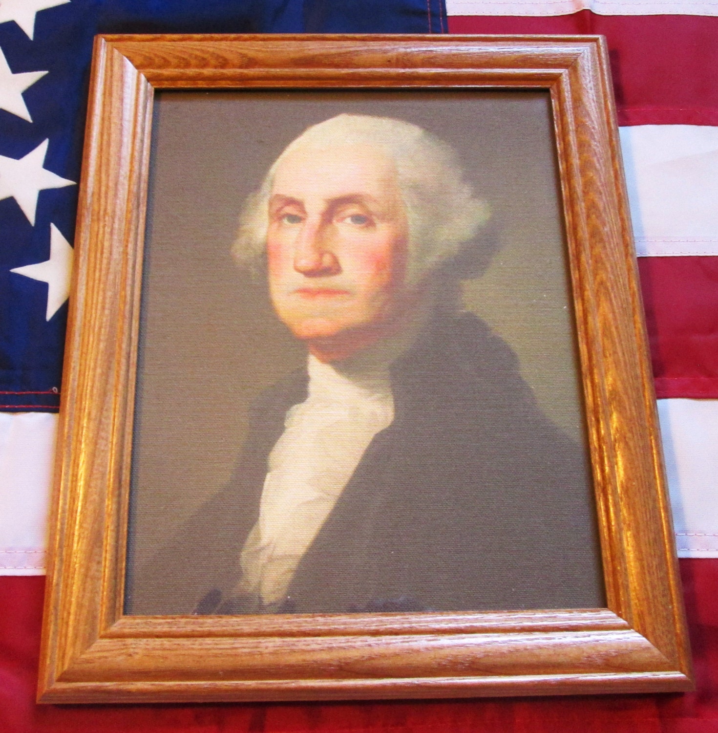Framed Painting Portrait of George Washington on Canvas | Etsy