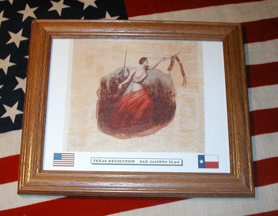 Framed San Jacinto Flag..historic Texas Revolution Flag - Etsy