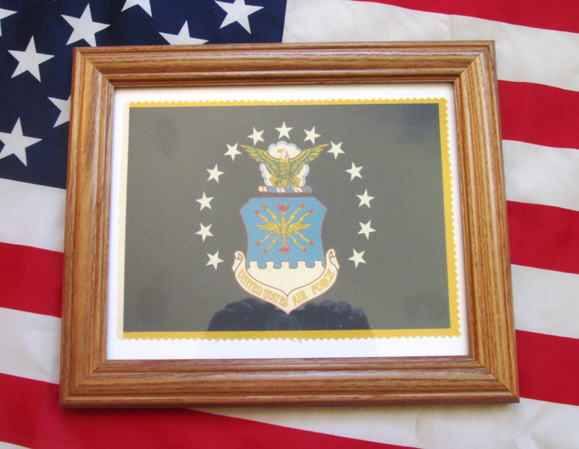 Framed American Military Flag, United States Air Force Flag, Soldier ...