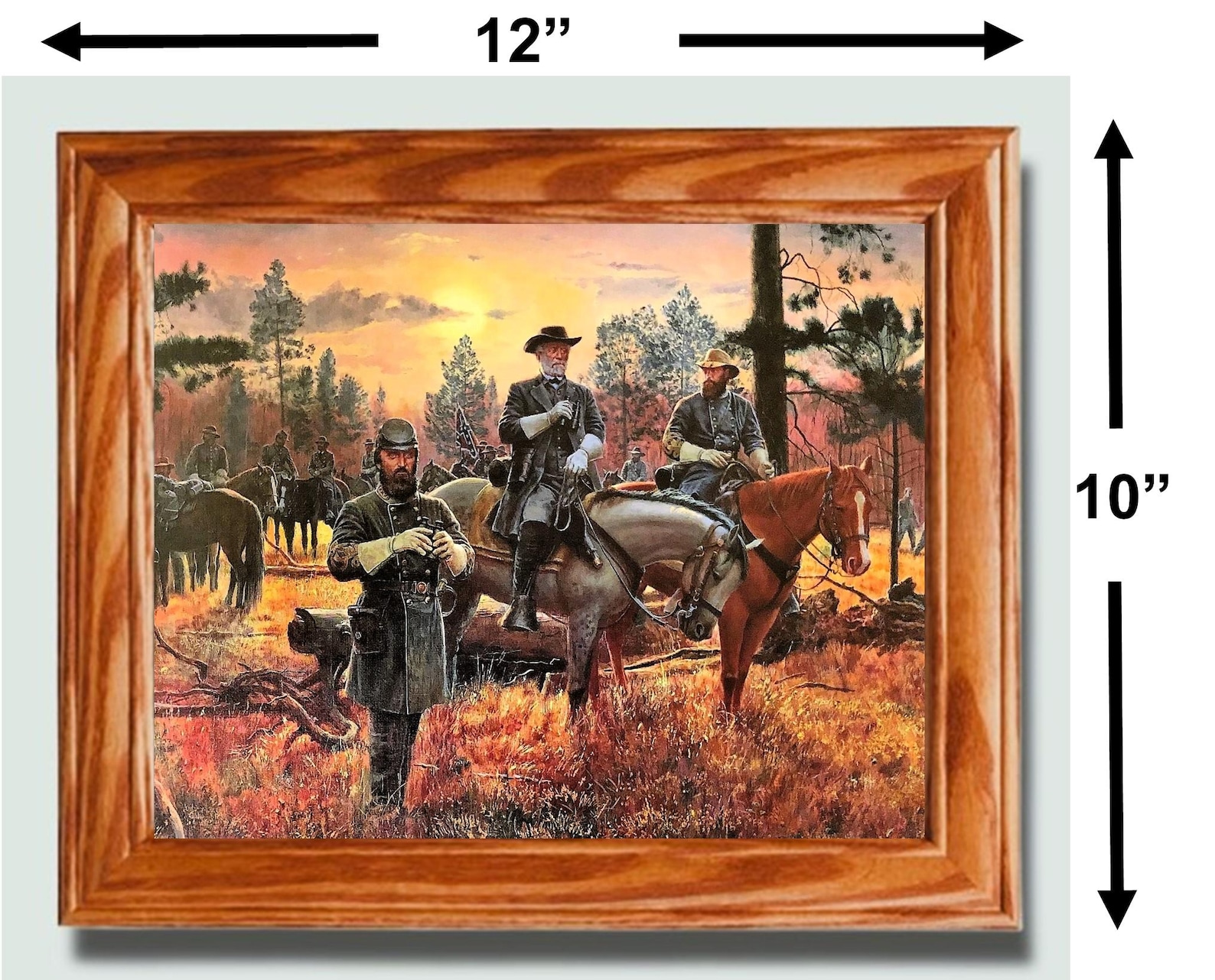 American Civil War Print. Robert E Lee, Stonewall Jackson, James ...