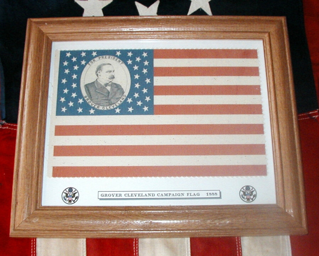 38 Star American Flag, President Grover Cleveland Campaign Flag of 1888 ...