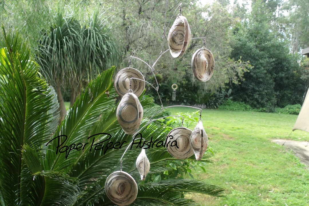Wind Spinner Hanging Wire Mobile, Recycled Paper Eco Friendly Gift ...