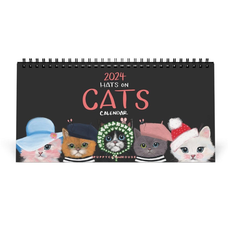 2024 Cat Calendar Desk - Etsy