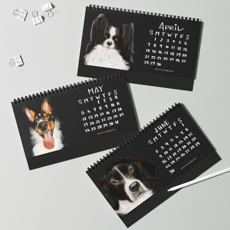 Dogs Calendar 2024, Funny Dogs Calendar, Illustrated Dogs, Cute 12 ...