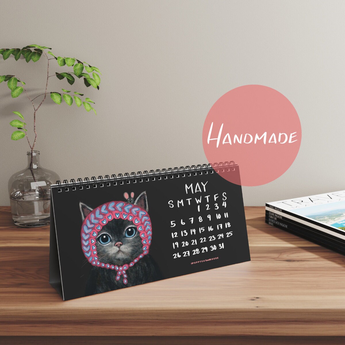 2024 Cats Calendar, Hats on Cats Funny Desk Calendar sold by Rajiim ...