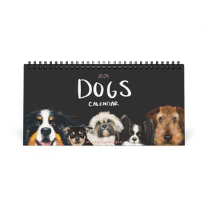 Dogs Calendar 2024 Funny Dogs Calendar Illustrated Dogs - Etsy