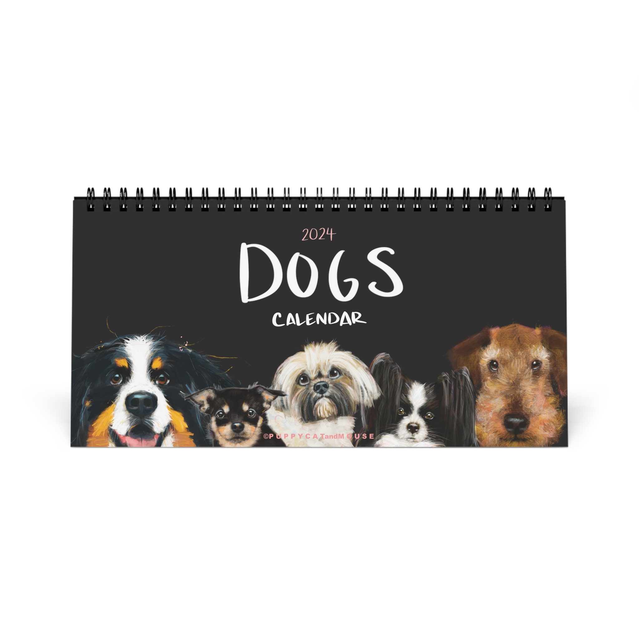 Dogs Calendar 2024, Funny Dogs Calendar, Illustrated Dogs, Cute 12 ...