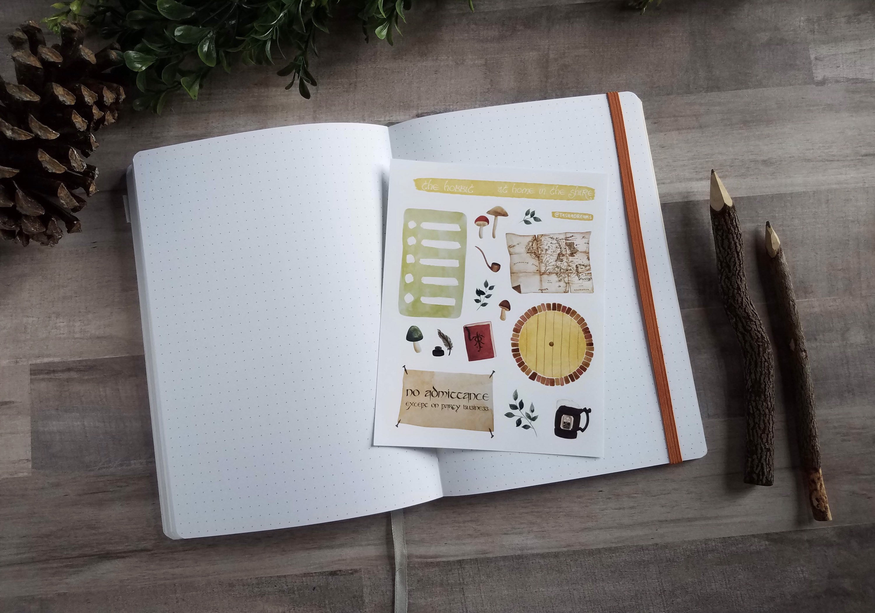 Hobbit Planner Sticker Sheet LOTR Lord of the Rings Bullet | Etsy