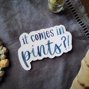 It Comes in Pints?! Sticker | LOTR Lord of the Rings | the Hobbit ...