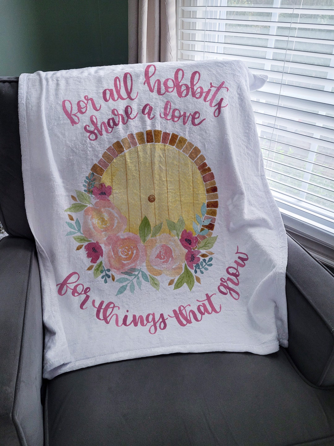 Hobbit Hole Minky Blanket Soft Fuzzy Cozy Throw for Adults or Babies ...