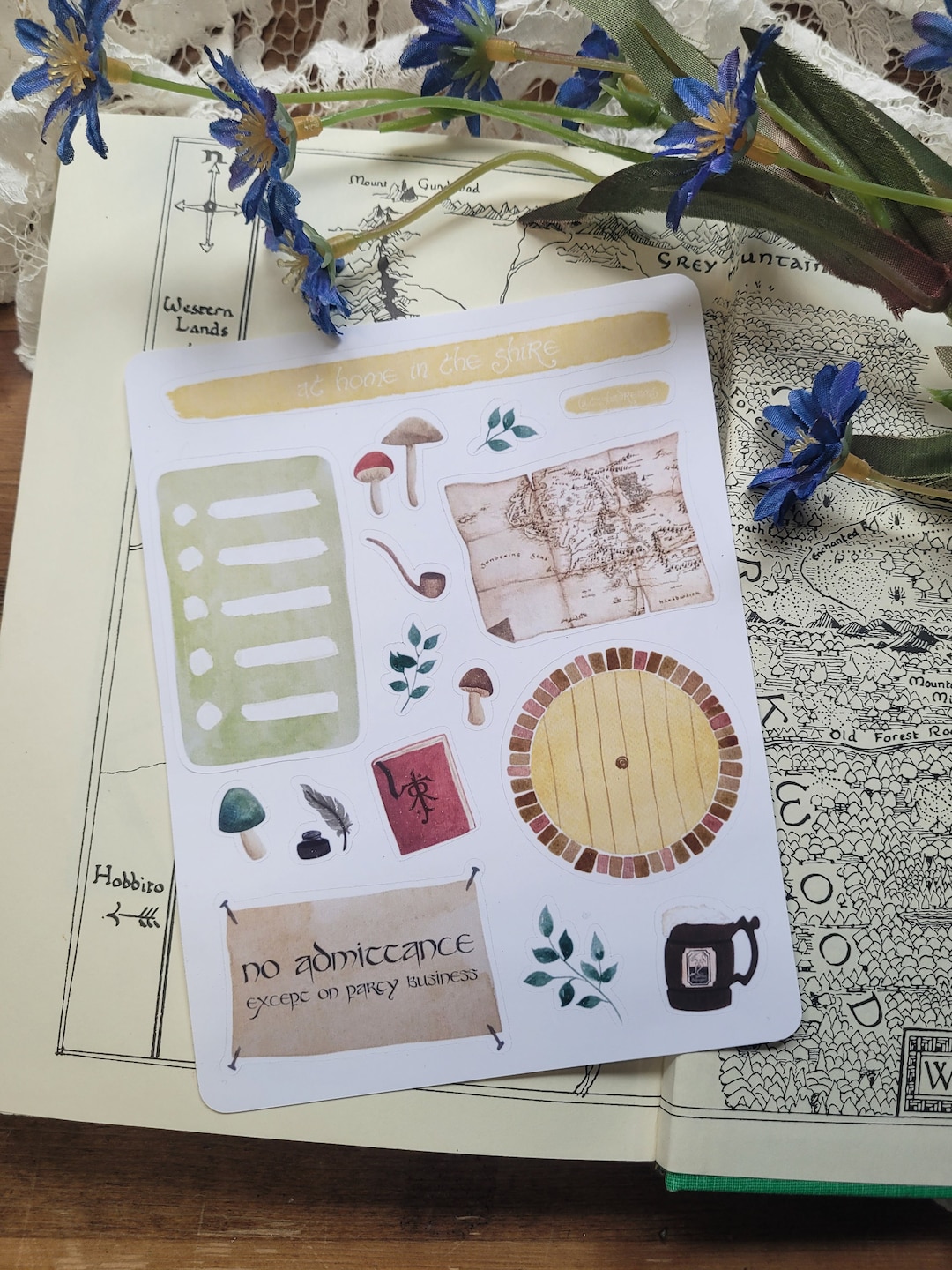 Hobbit Planner Sticker Sheet LOTR Lord of the Rings Bullet Journal BUJO ...