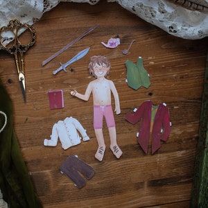 Literary Paper Doll | Bilbo Baggins Paper Craft - Etsy
