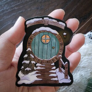Winter Hobbit Hole Sticker Hobbit at Heart the Shire Bag End Hobbiton ...