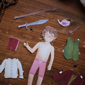 Literary Paper Doll | Bilbo Baggins Paper Craft - Etsy