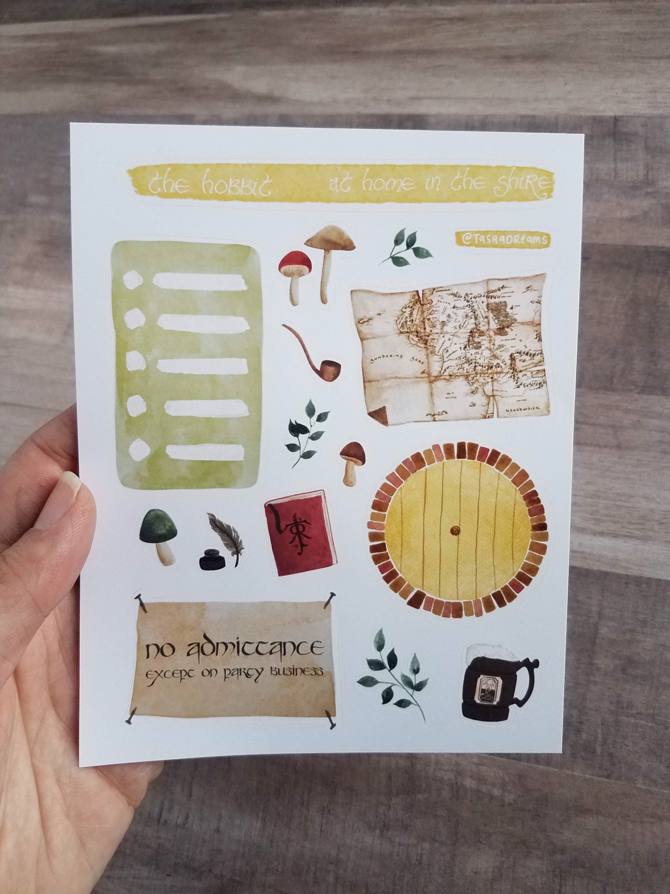 Hobbit Planner Sticker Sheet LOTR Lord of the Rings Bullet | Etsy