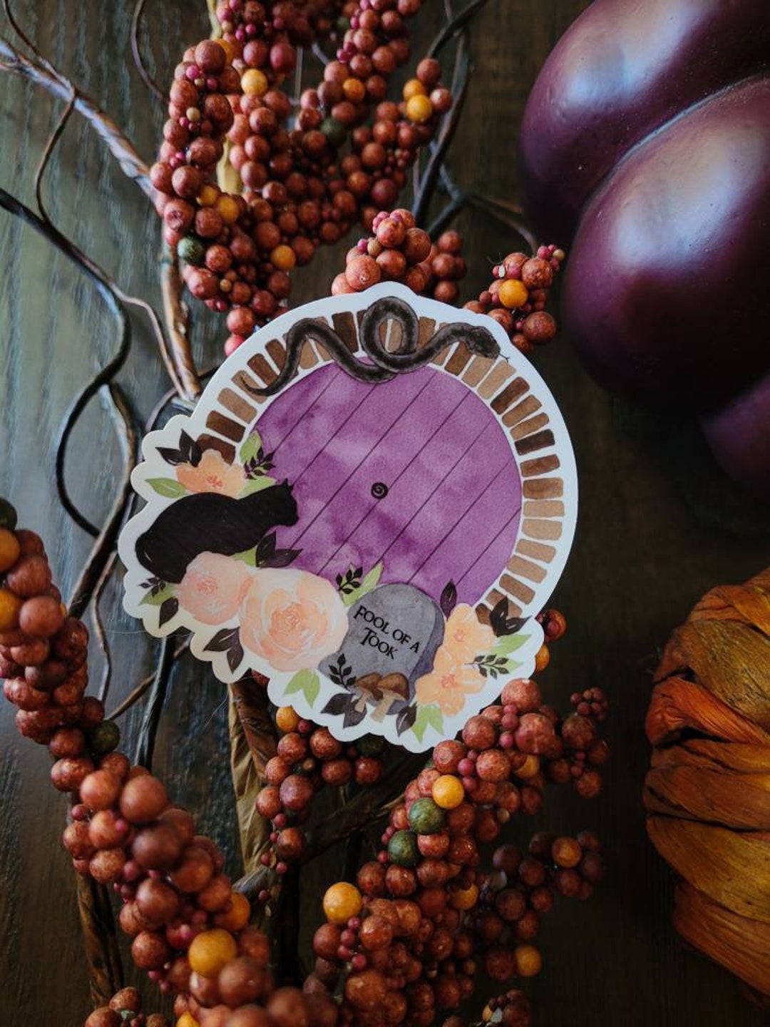 Hobbit Hole Watercolor Sticker Hobbit at Heart the Shire Bag End ...