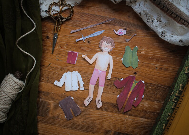 Literary Paper Doll Bilbo Baggins Paper Craft - Etsy