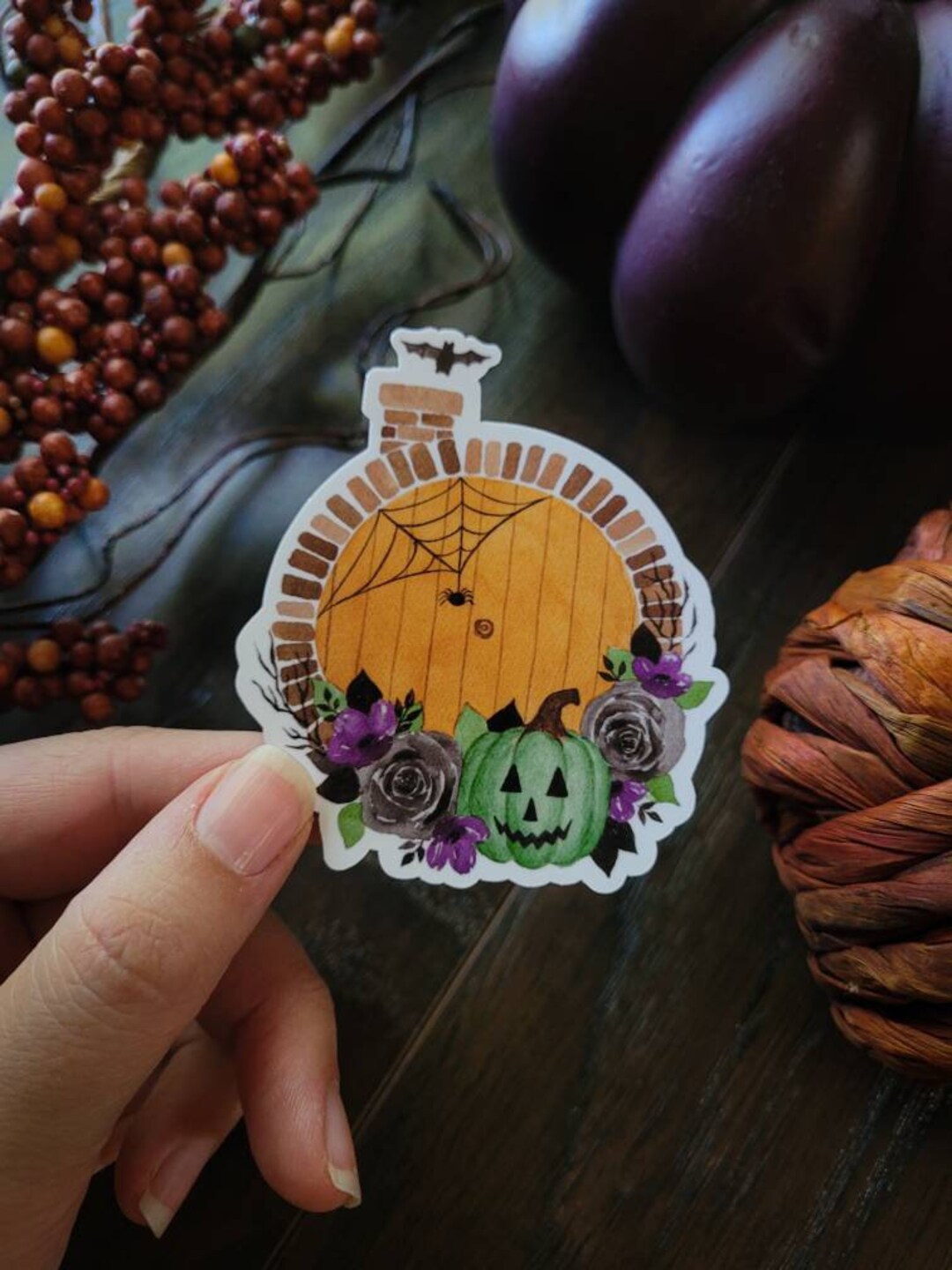 Hobbit Hole Watercolor Sticker | Hobbit at Heart | the Shire | Bag End ...