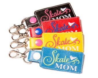 Hockey Mom Bag Tag Snap Key Fob Key Chain, Embroidered Vinyl in Your ...