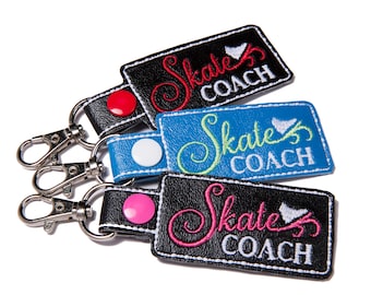 Hockey Mom Bag Tag Snap Key Fob Key Chain, Embroidered Vinyl in Your ...