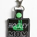 Hockey Mom Bag Tag Snap Key Fob Key Chain, Embroidered Vinyl in Your ...