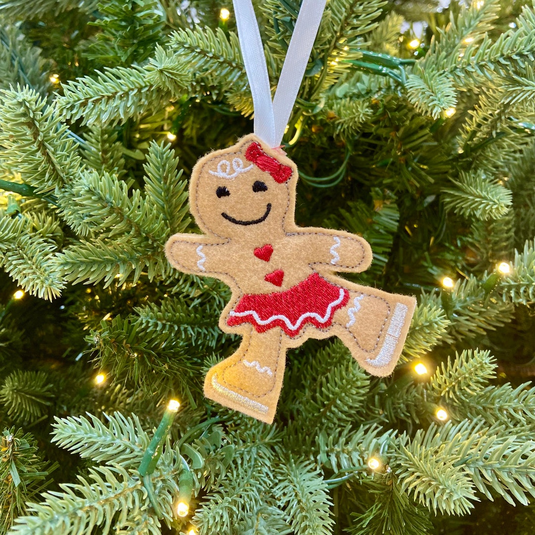 Gingerbread Girl Ice Skater Ornament Christmas Tree Ornament Skating ...