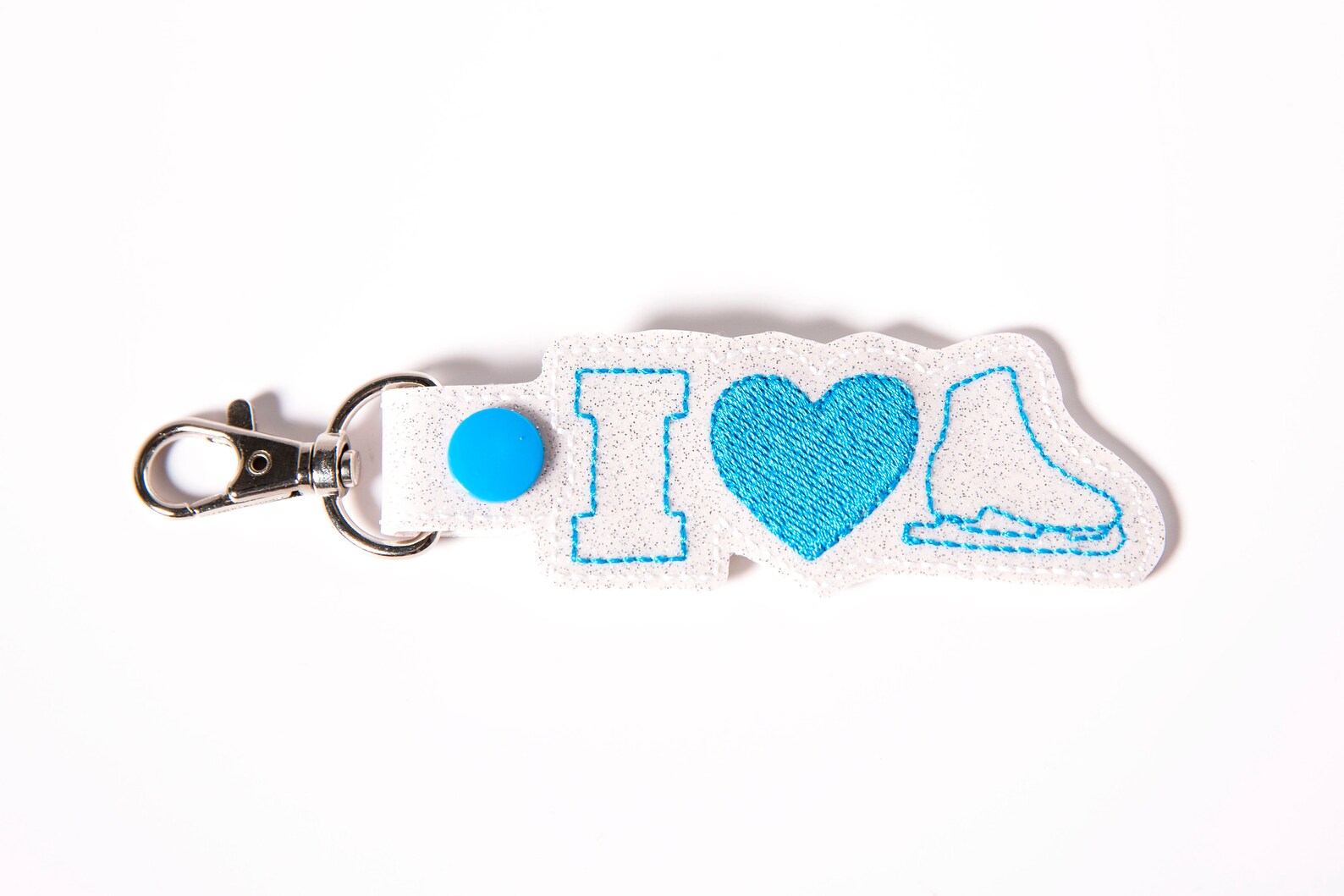 Skating Love Bag Tag Snap Key Fob Key Chain Embroidered Vinyl | Etsy