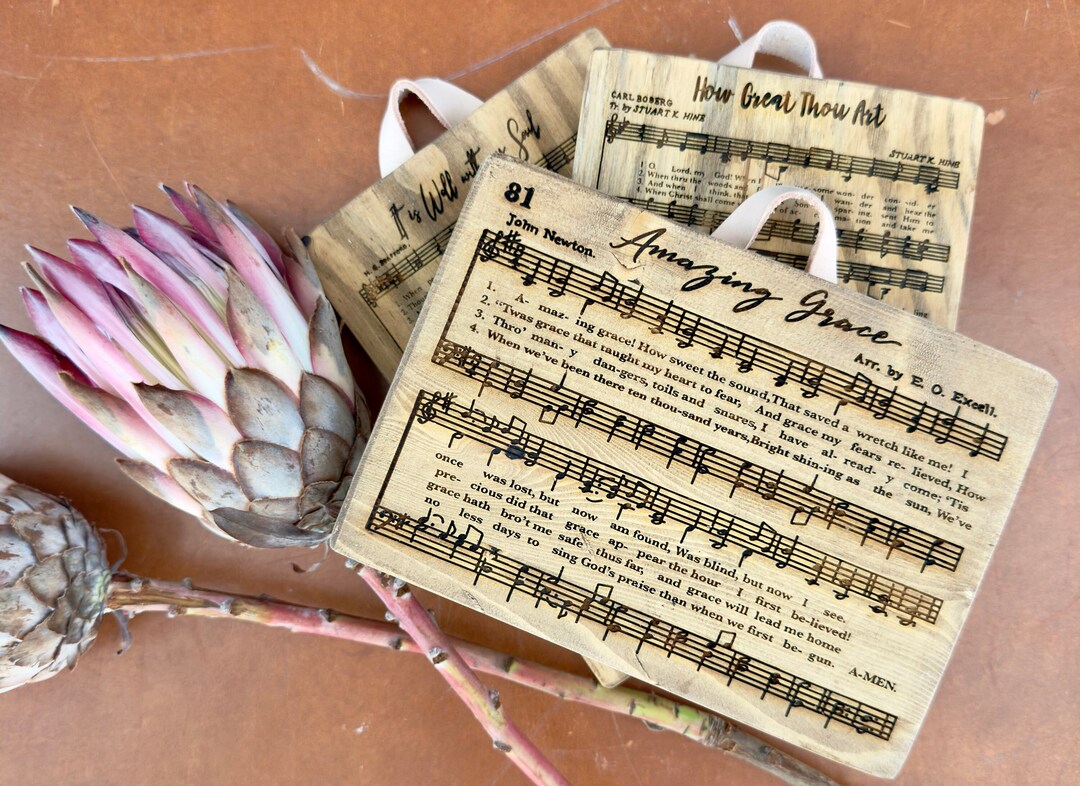 Custom Hymn Music Wood Engraving - Etsy