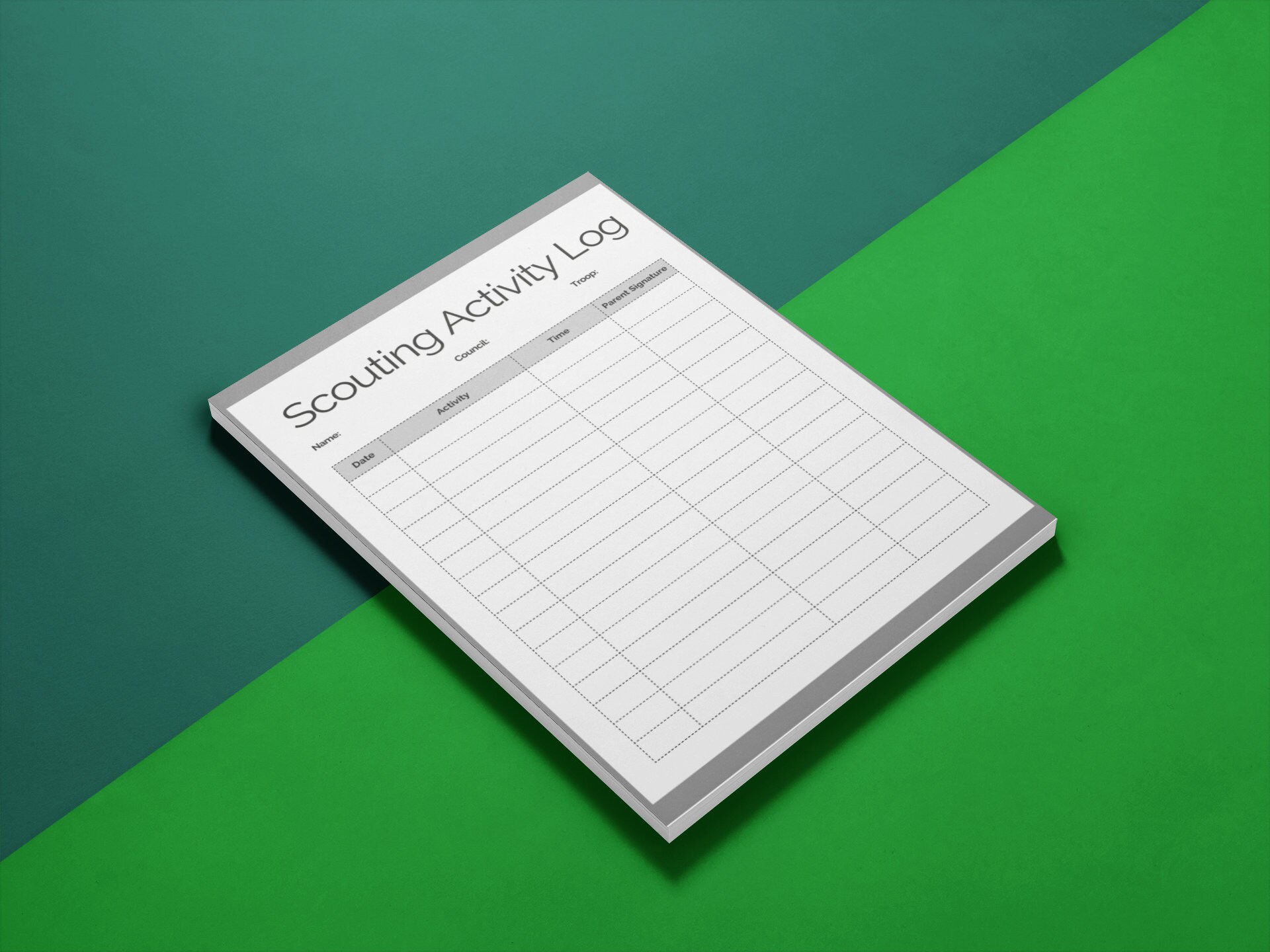 Scouting Activity Log for Advancement, Scouting Activity Log, Printable ...