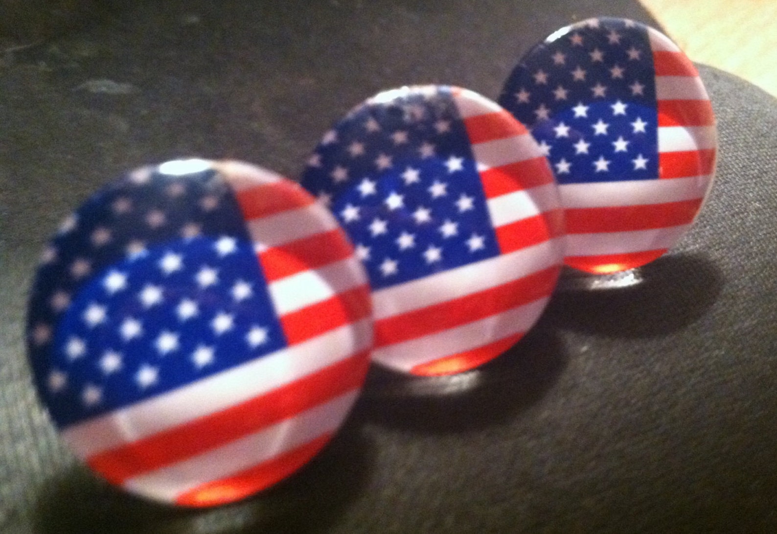 Decorative American Flag Round Glass Pushpins;set of 3! Great Gift! - Etsy
