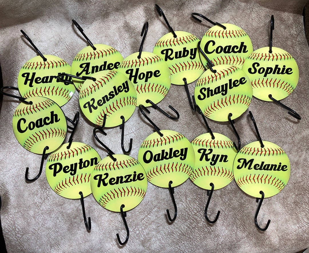 Softball/baseball Helmet Hooks, Bag or Glove Hooks. - Etsy
