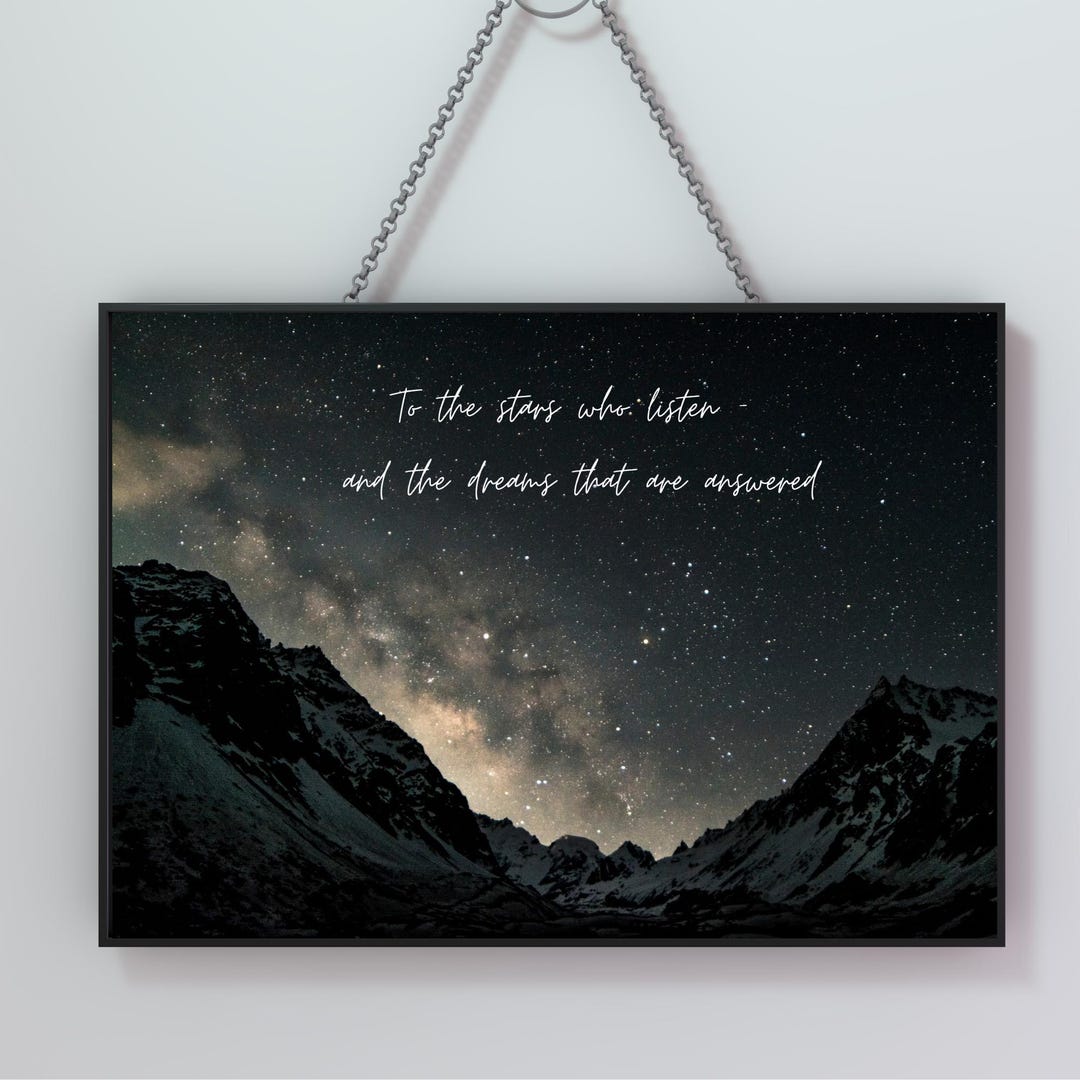 Inspired by ACOTAR, Velaris Print. to the Stars Who Listen Quote. High ...
