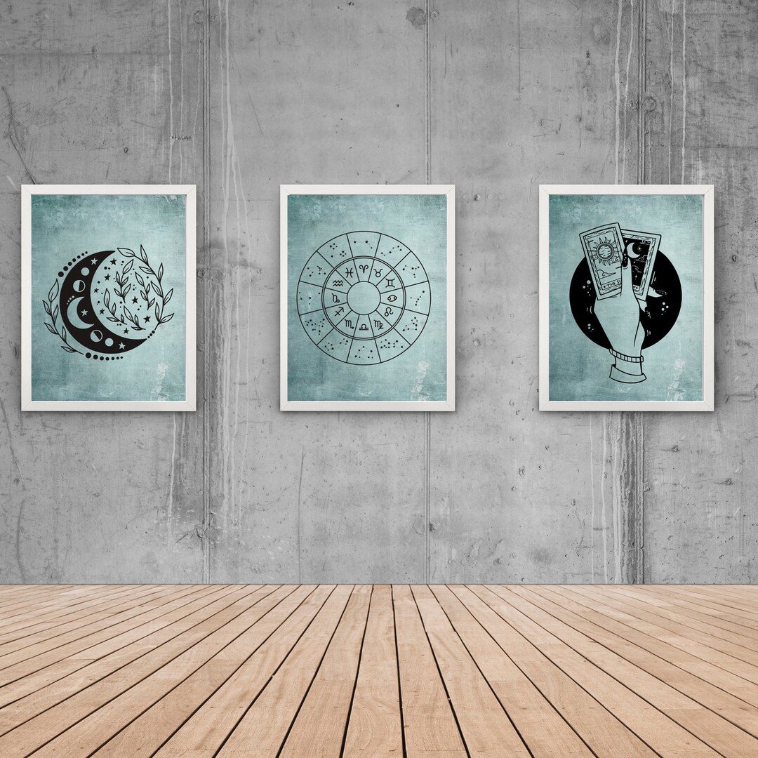 Astrology/wicca Designs/wall Art. Set of 3. A4 Prints or Digital ...