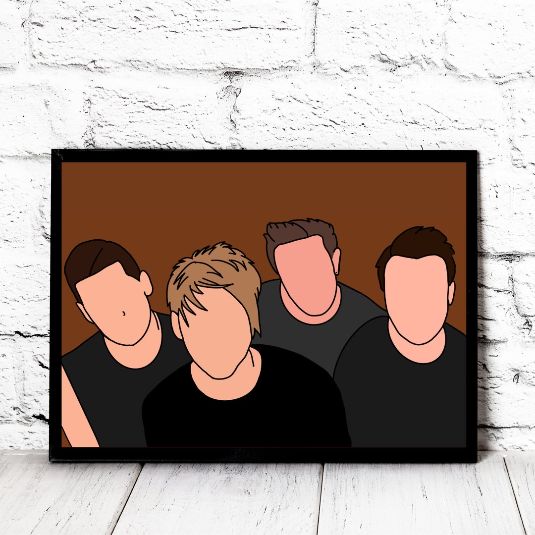 All Time Low Band, Digitally Drawn Art Print. Multiple Sizes. - Etsy
