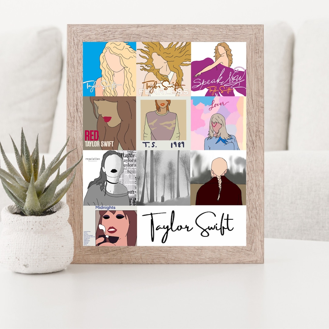 Taylor Swift Album Art, Digital Drawing. Line Art Print/wall Art. - Etsy