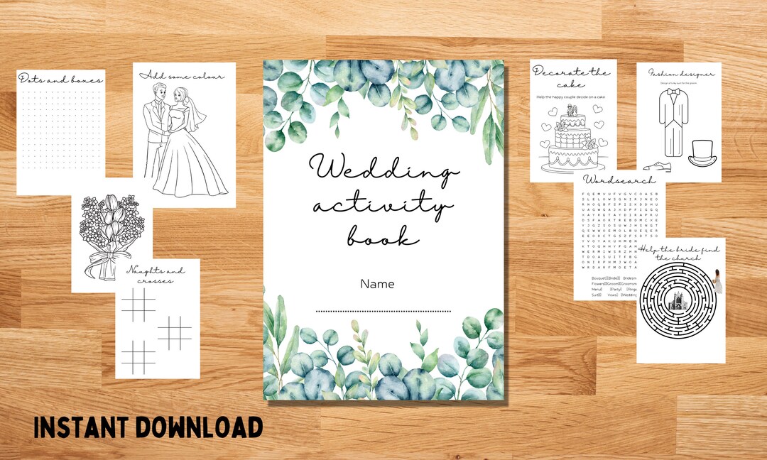 Wedding Activity Book for Kids. A4 Size Digital Download. - Etsy