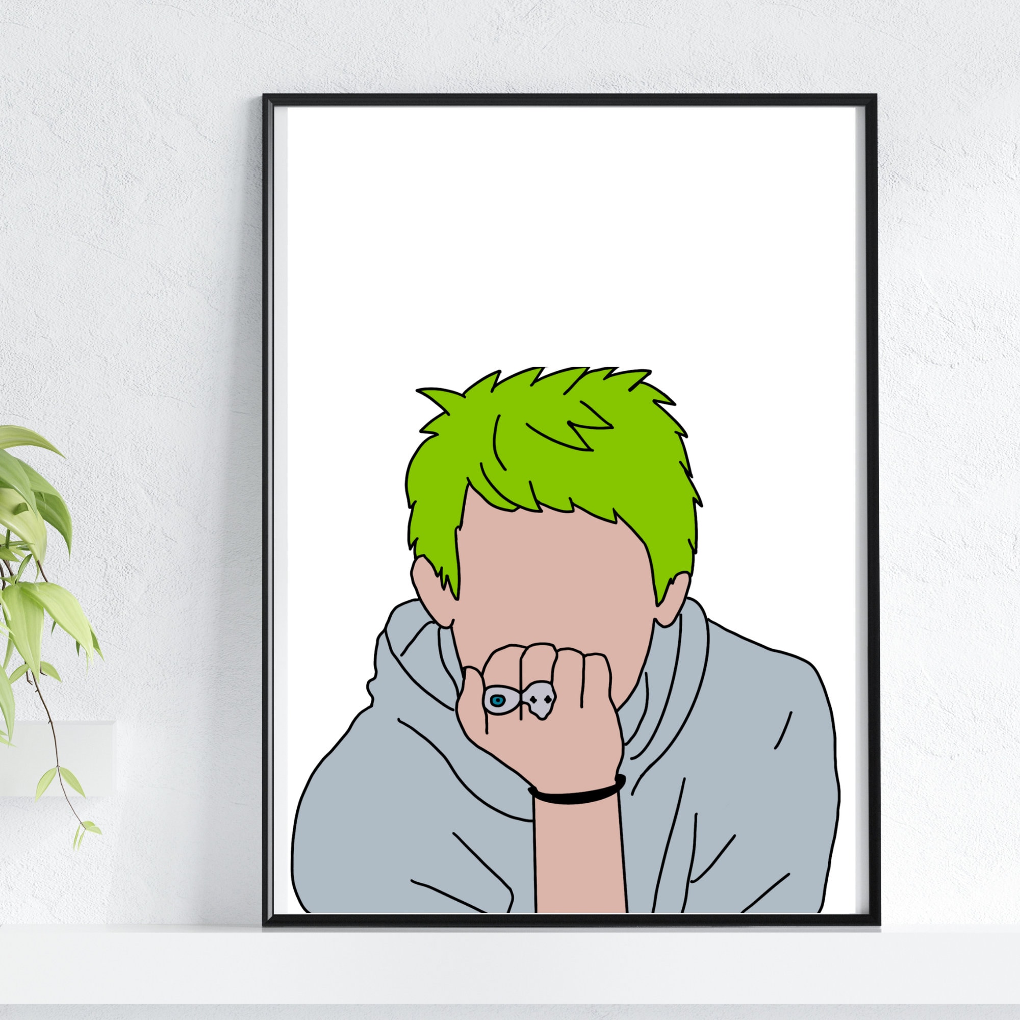 Awsten Knight Waterparks Line Art Print/wall Art/greetings - Etsy