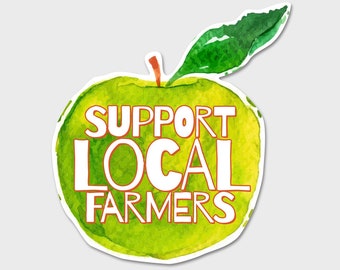 Support your local Farmer bumper sticker black and white cow | Etsy