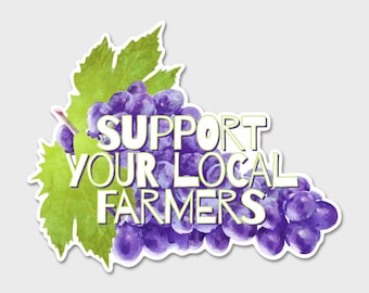 Support your local Farmer bumper sticker black and white cow | Etsy