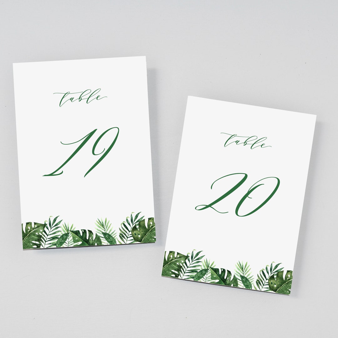 Modern Tropical Table Numbers / 1190 - Etsy