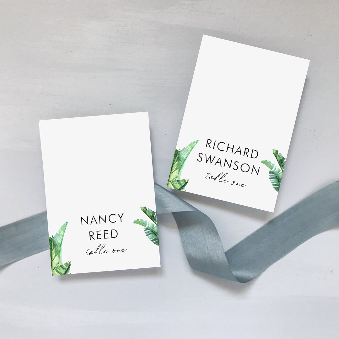 Tropical Destination Wedding Place Cards / 1205 - Etsy