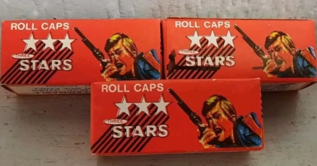 Lot of 3 Boxes Vintage 1980s Capgun Caps Three Stars Brand Roll Caps ...