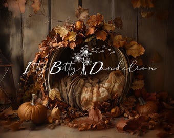 Thanksgiving Newborn Digital Backdrop, First Thanksgiving, Baby Fall ...