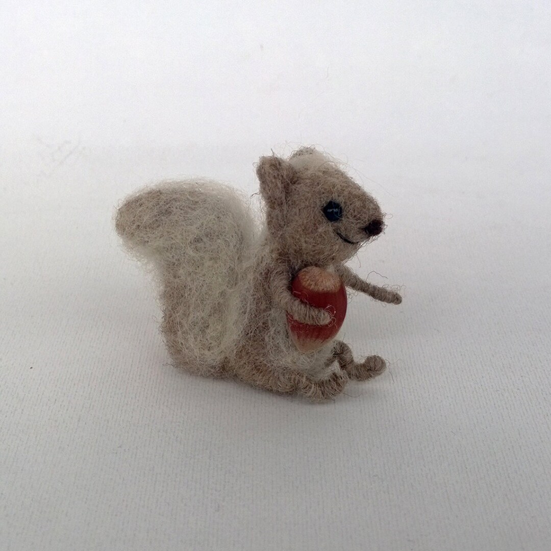 Chipmunk Toy Squirrel Miniature Hazelnut Tiny Cute Animal Art Doll ...