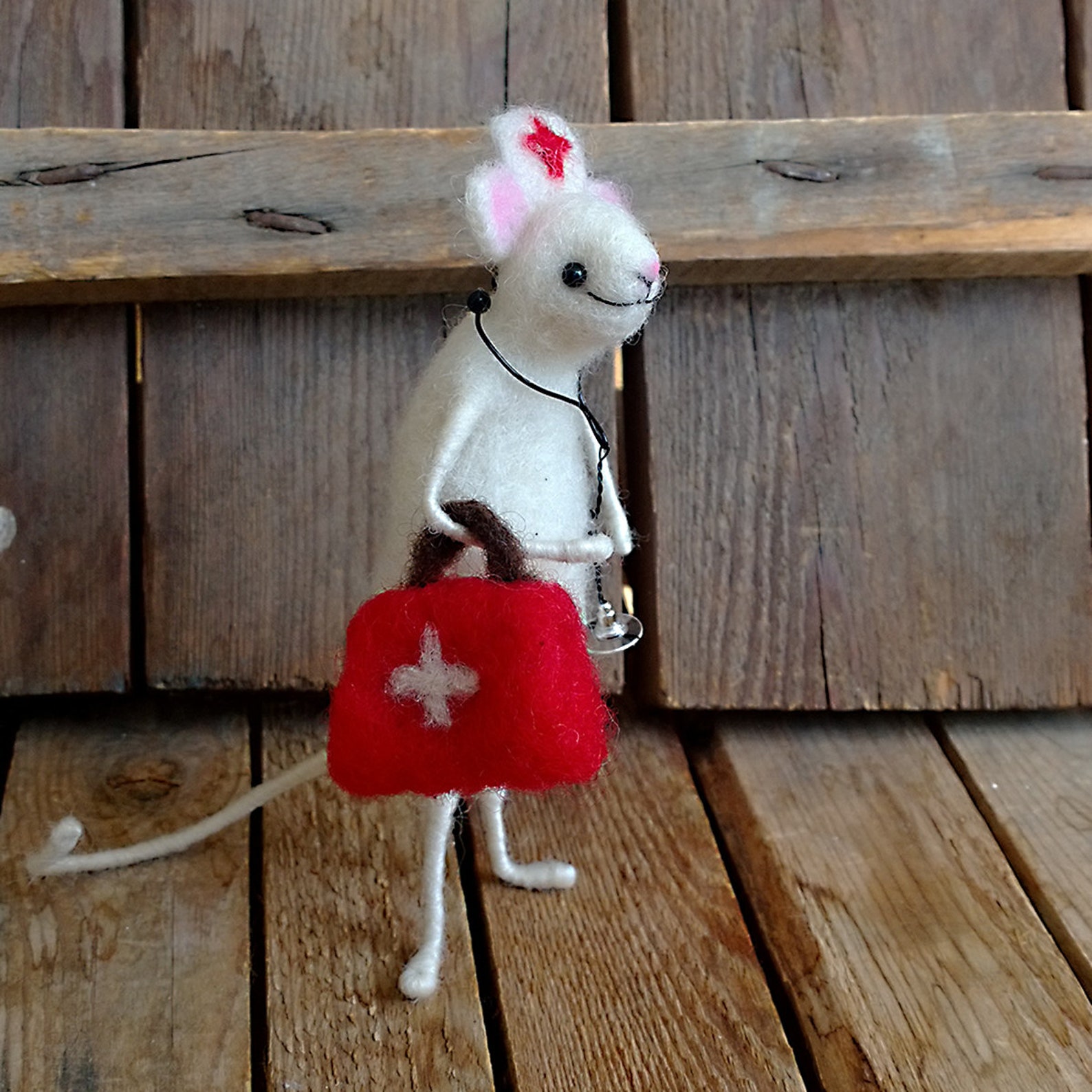 Doctor Gift Felt Mouse, Nurse Doll Medical, Physician Paramedic Doc ...