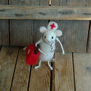 Doctor Gift Felt Mouse, Nurse Doll Medical, Physician Paramedic Doc ...