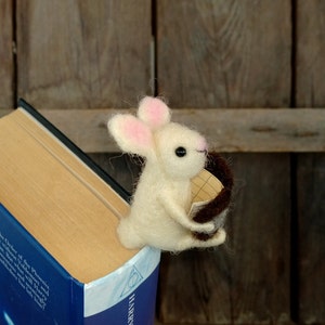 Miniature Rabbit Bookmark Woolen Bunny Bookmark, Animal Funny ...