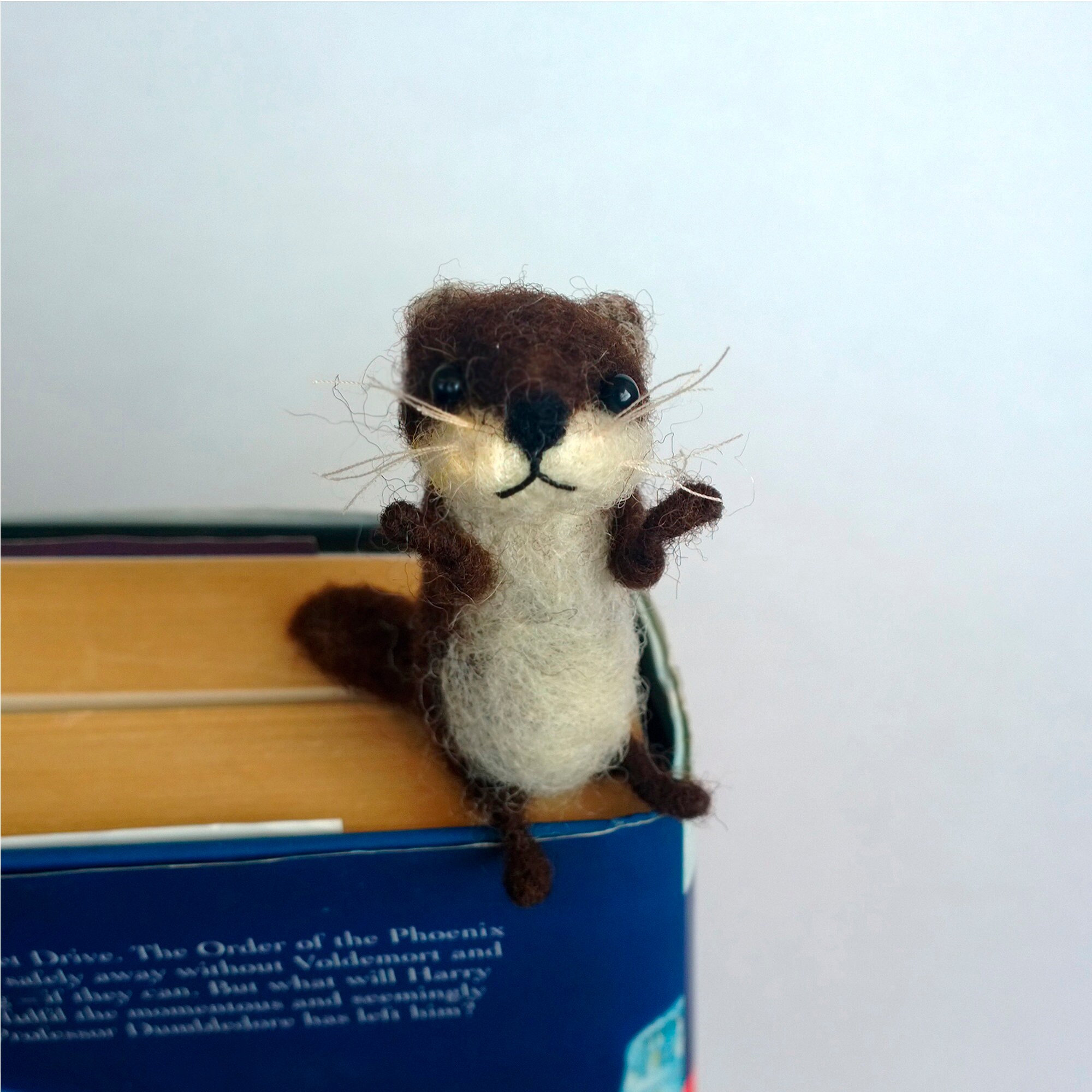 Otter Bookmark Needle Felted Otter Figurine River Otter - Etsy